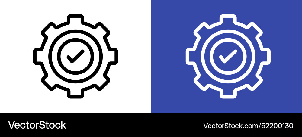 Easy installation icon logo sign set outline Vector Image