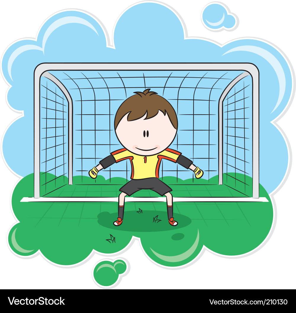 Goalkeeper Royalty Free Vector Image - VectorStock