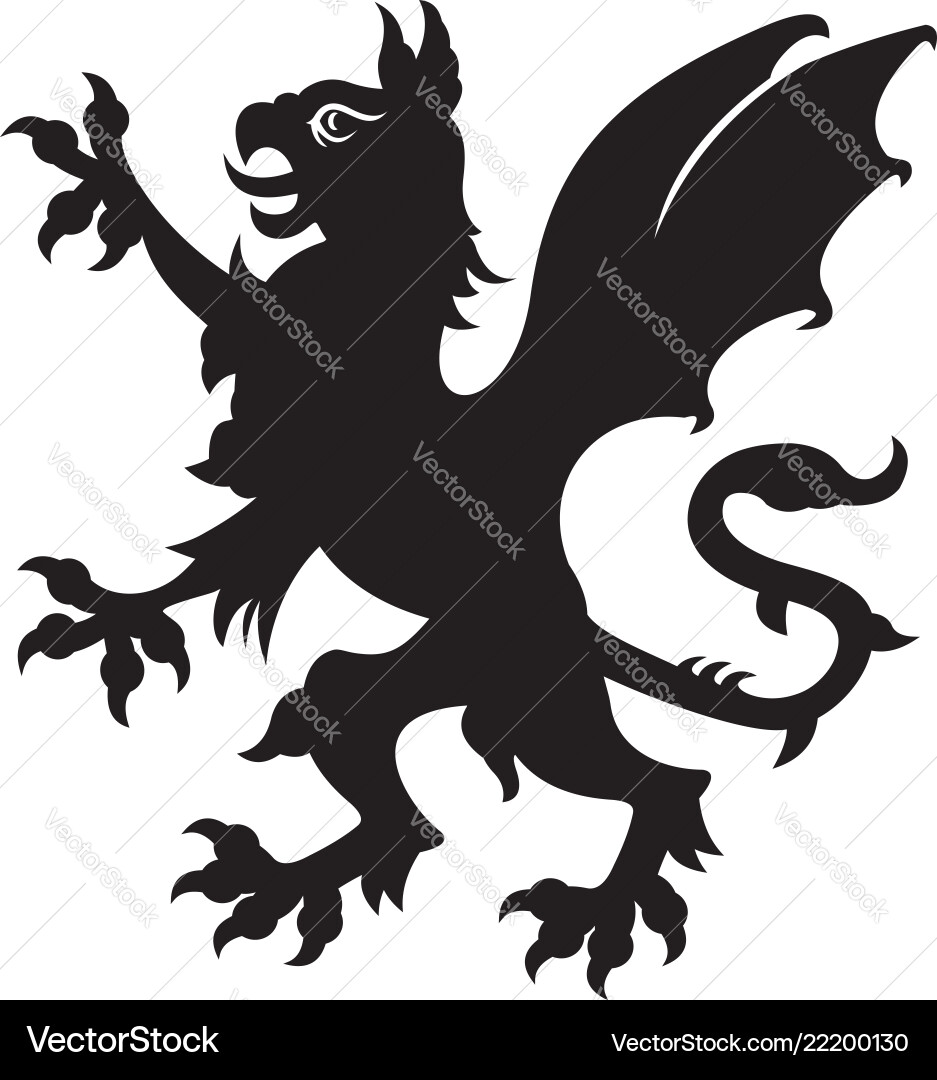 Heraldic griffin Royalty Free Vector Image - VectorStock