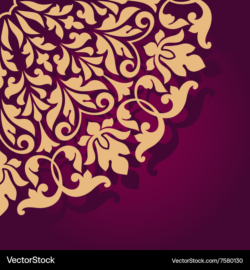 Intricate Indian Floral Pattern Royalty Free Vector Image
