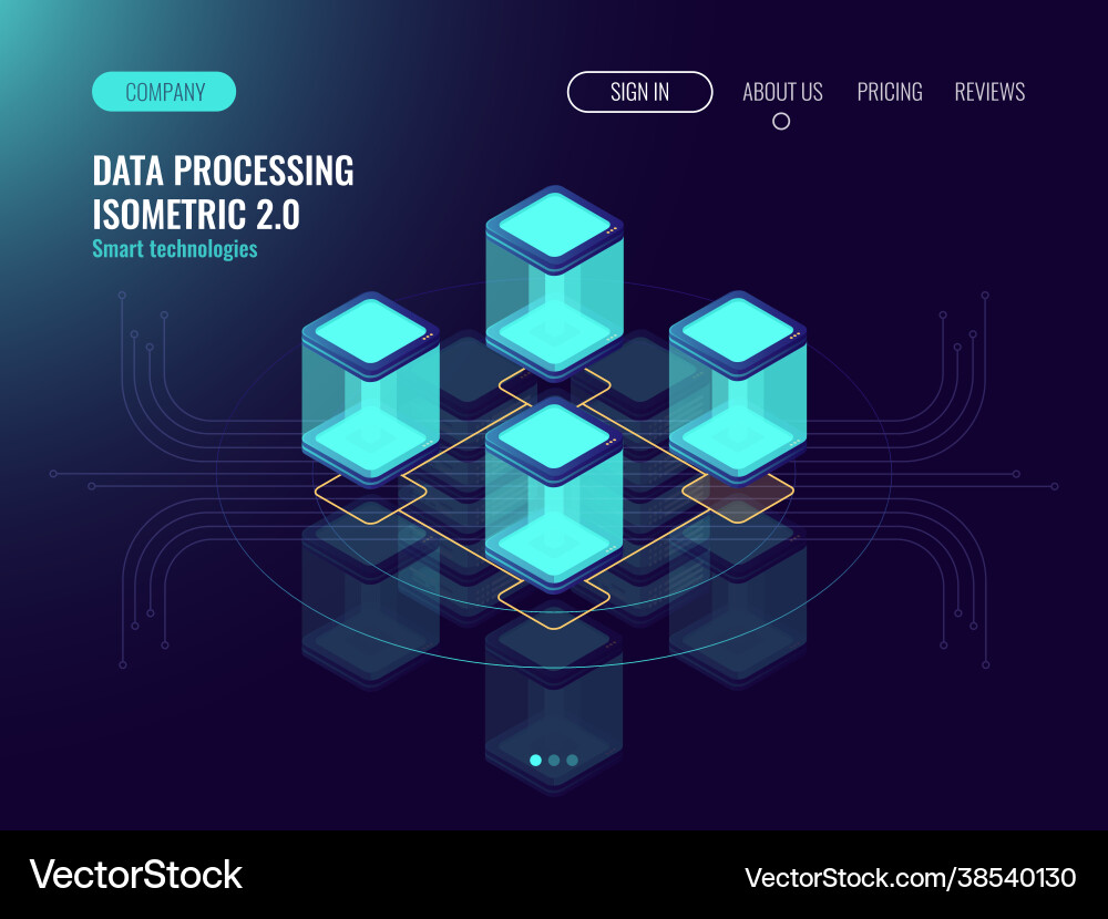 Server room data cloud storage digital technology Vector Image