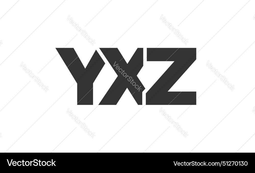 Yxz logo design template with strong and modern Vector Image