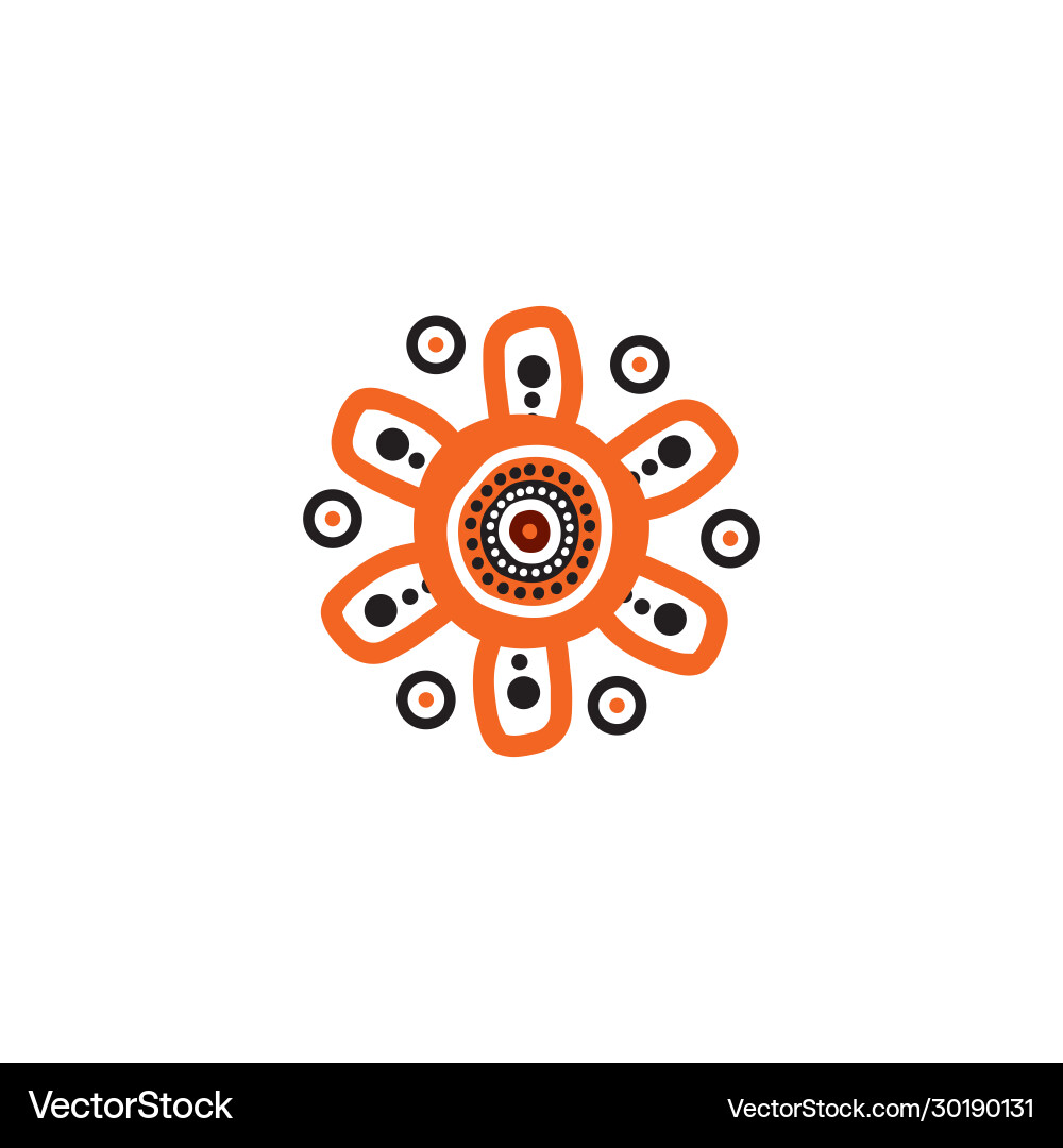 Aboriginal Dot Art Logo Template Royalty Free Vector Image