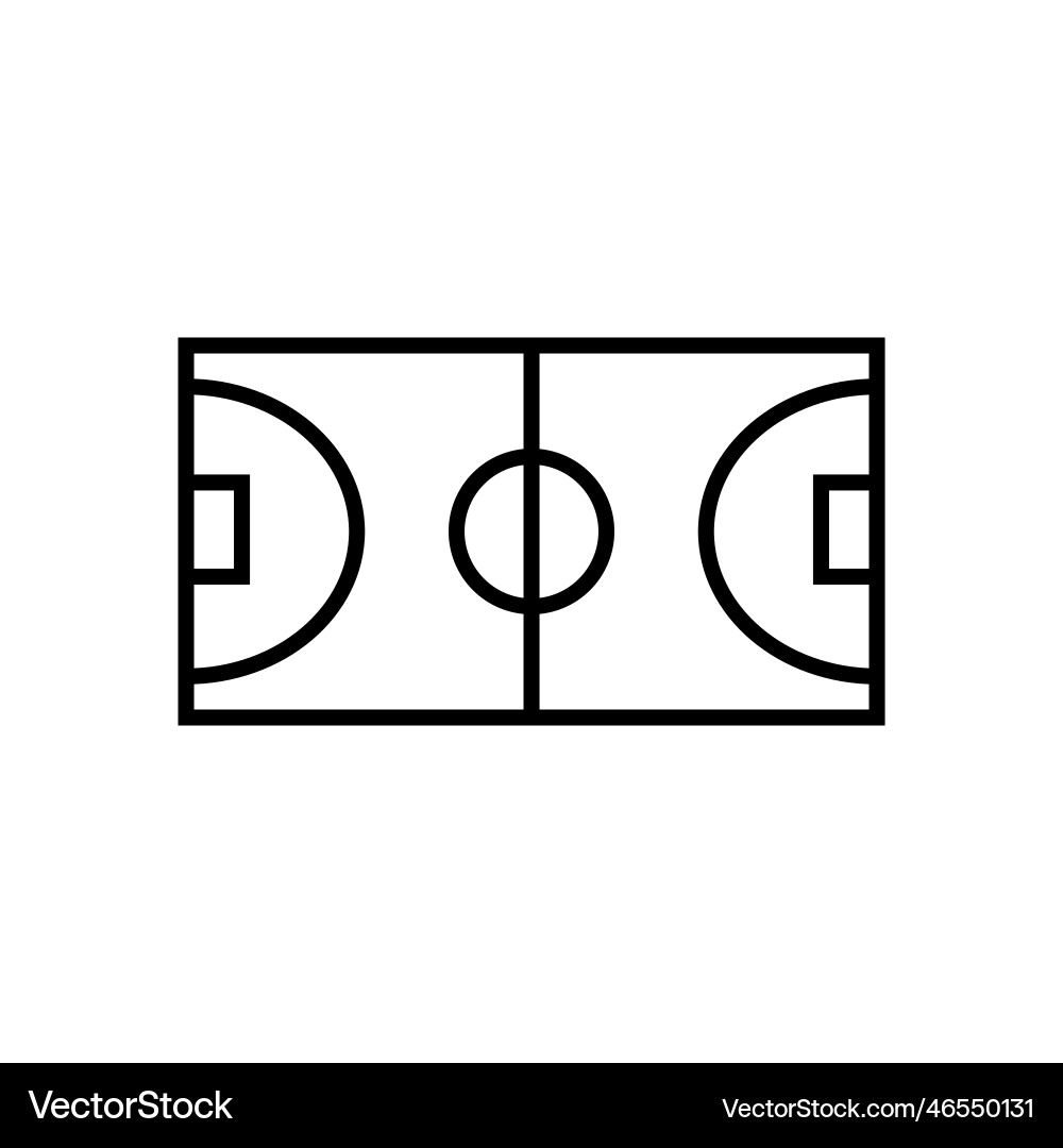 Basketball court icon Royalty Free Vector Image