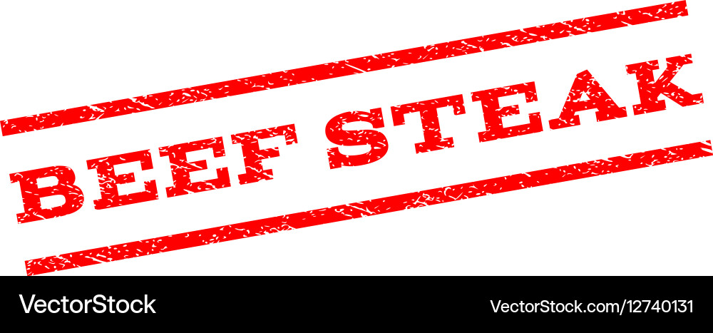 Beef steak watermark stamp Royalty Free Vector Image