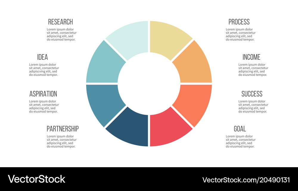Business Circular Progress Charts Royalty Free Vector Image