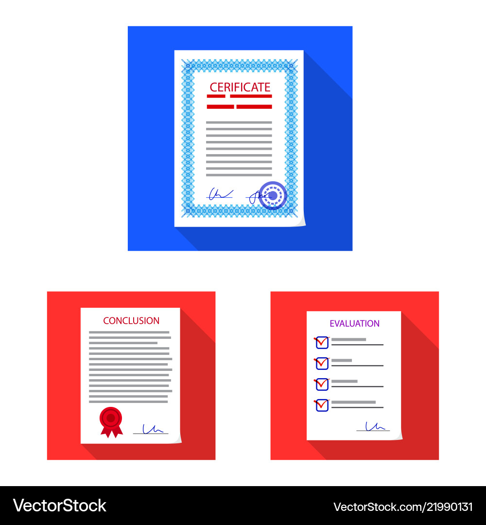 Form and document sign Royalty Free Vector Image