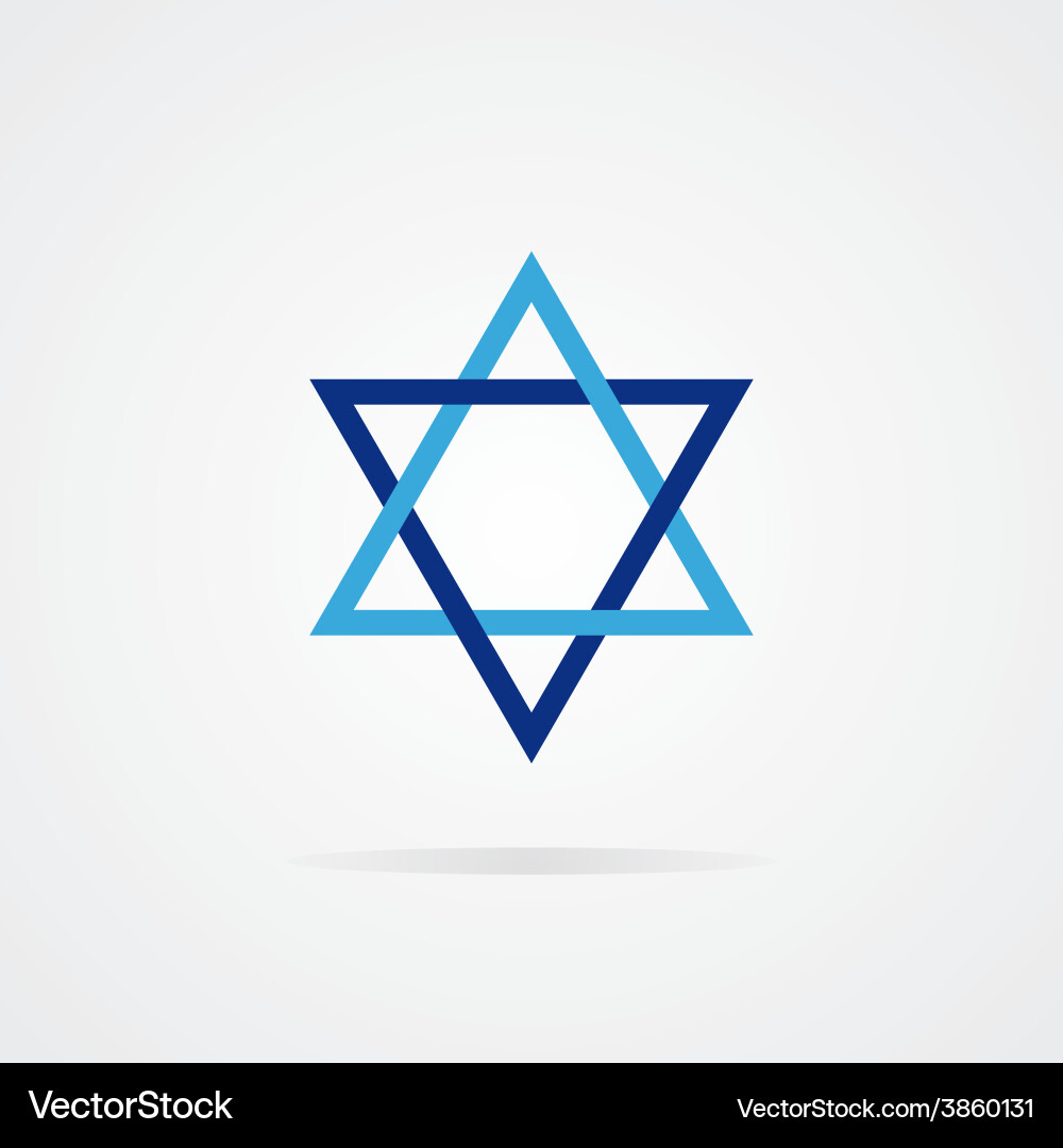 Logo shield of david Royalty Free Vector Image