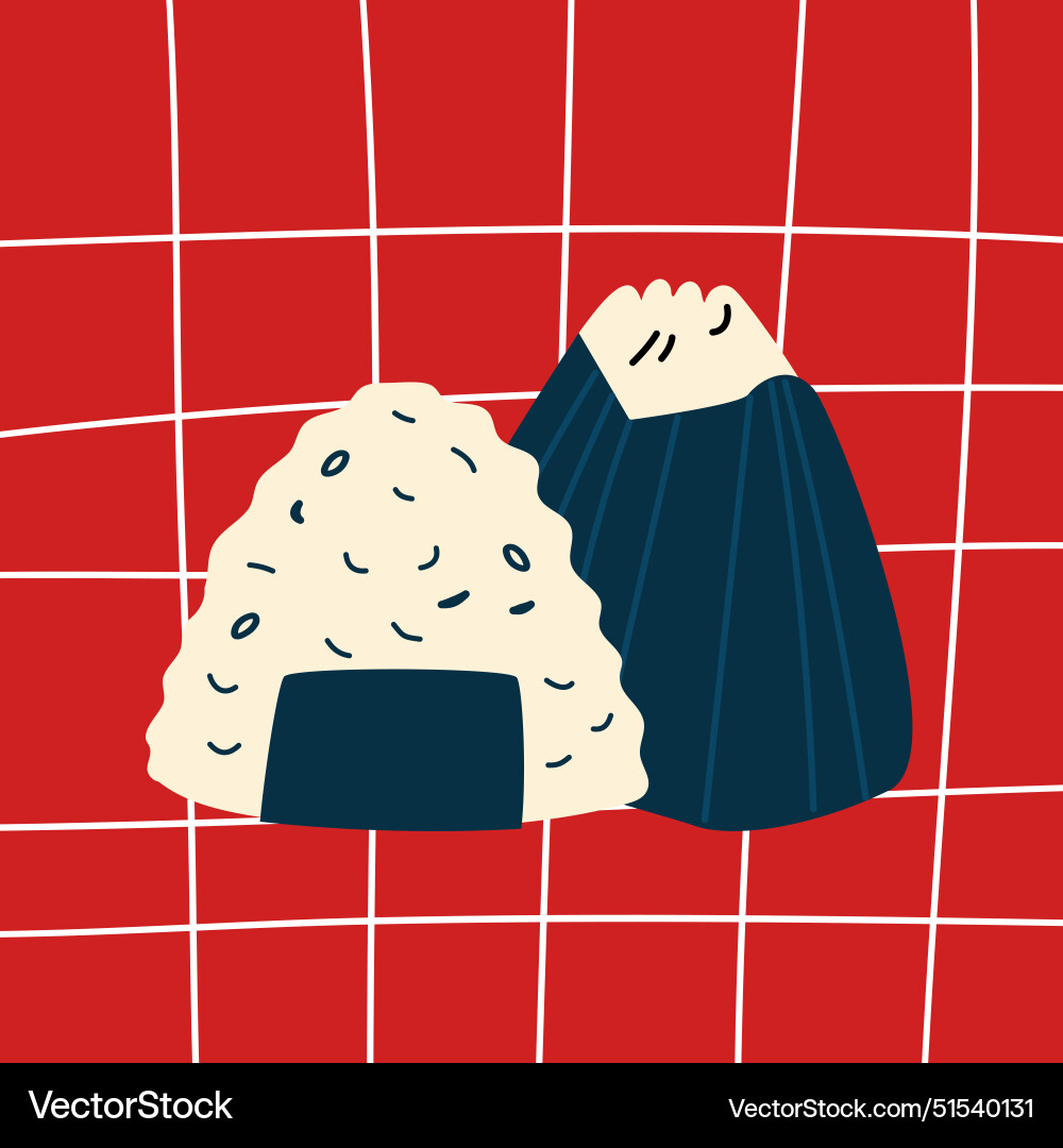 Onigiri japanese food Royalty Free Vector Image