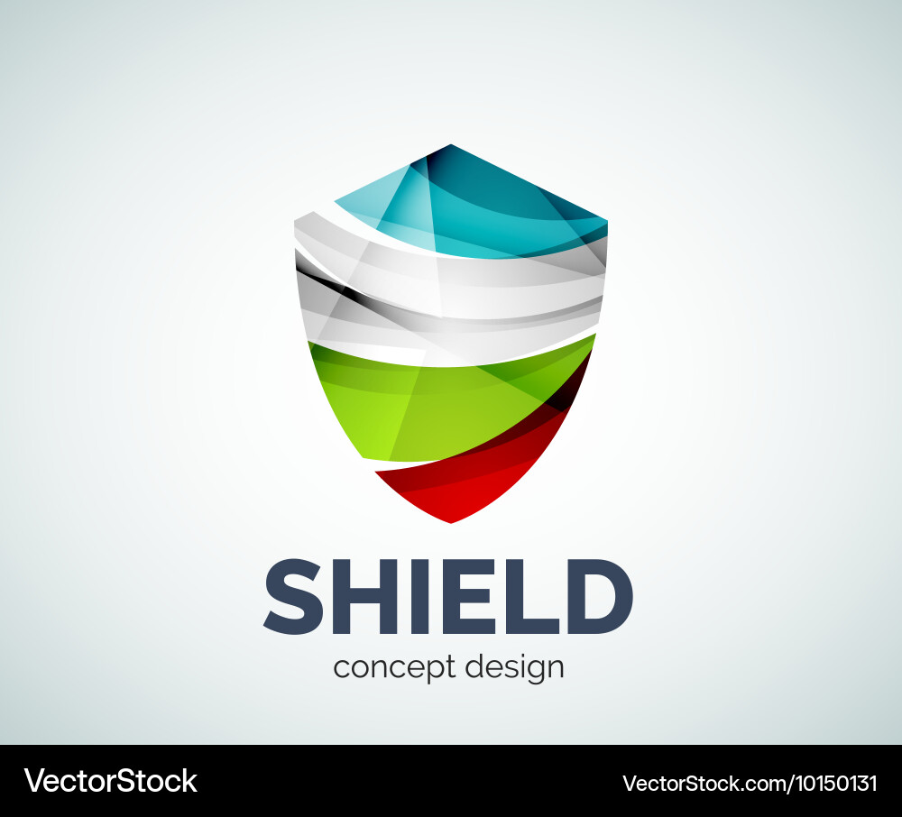 Shield logo business branding icon Royalty Free Vector Image