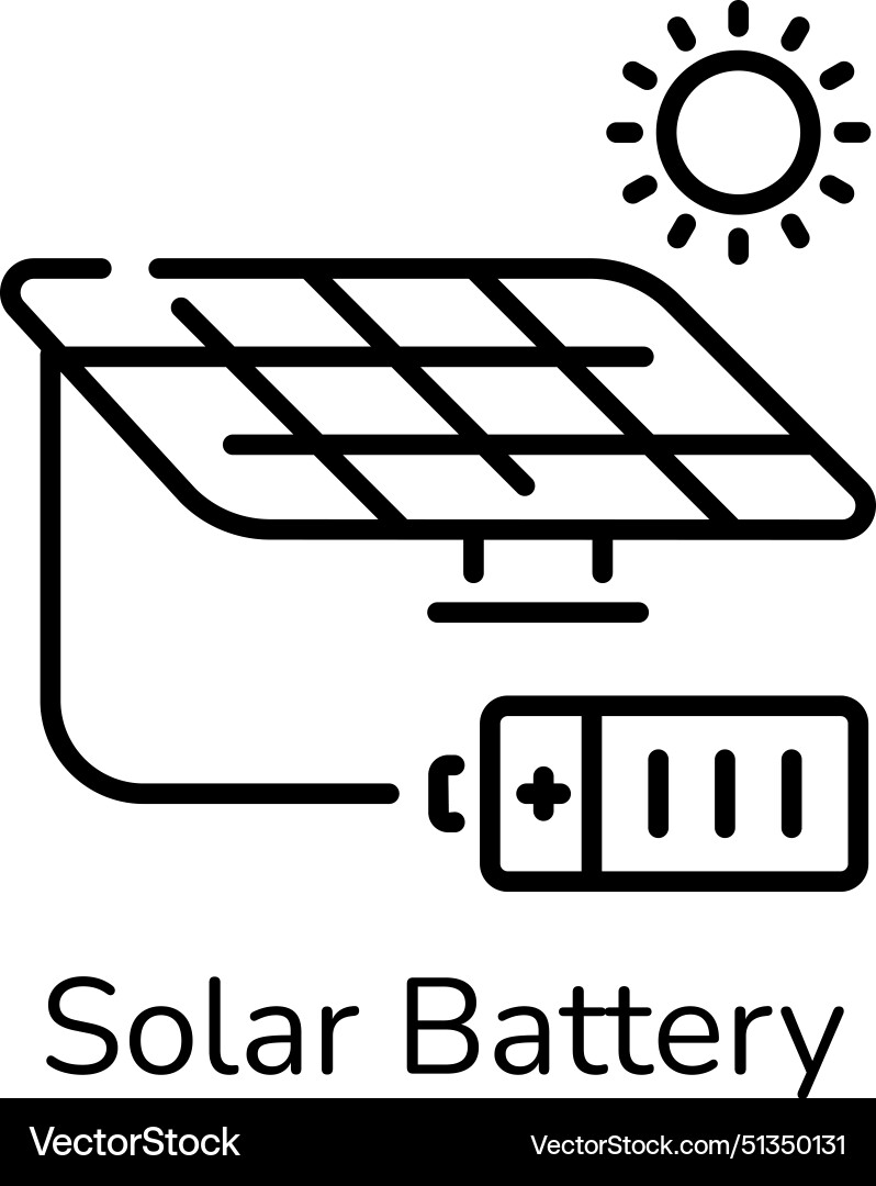 Solar battery Royalty Free Vector Image - VectorStock