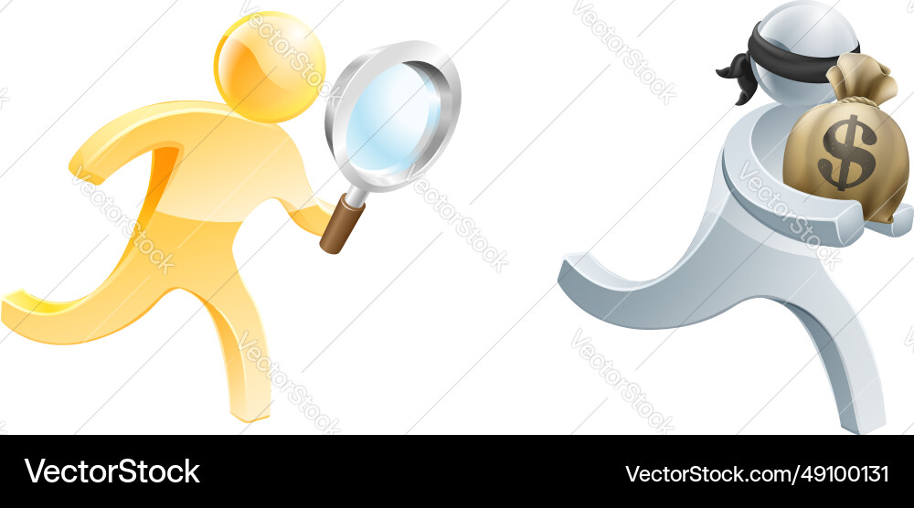 Tracking criminal Royalty Free Vector Image - VectorStock