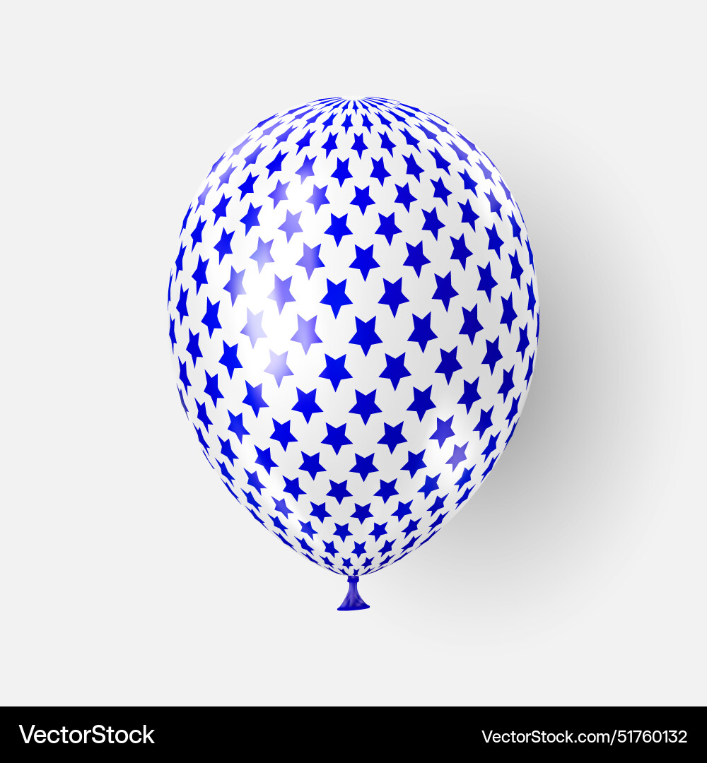 3d realistic striped balloon usa independence day Vector Image