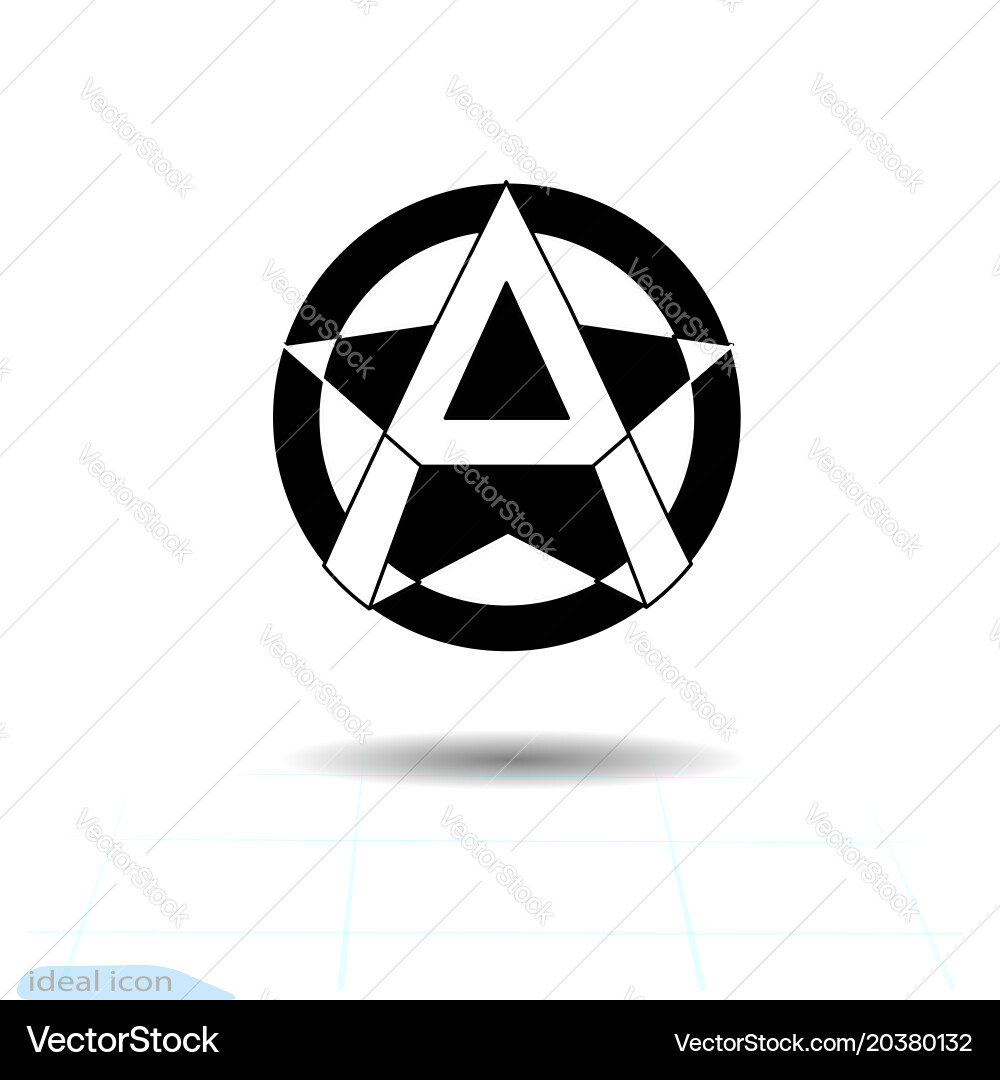 Anarchy sign image white background anarchist Vector Image