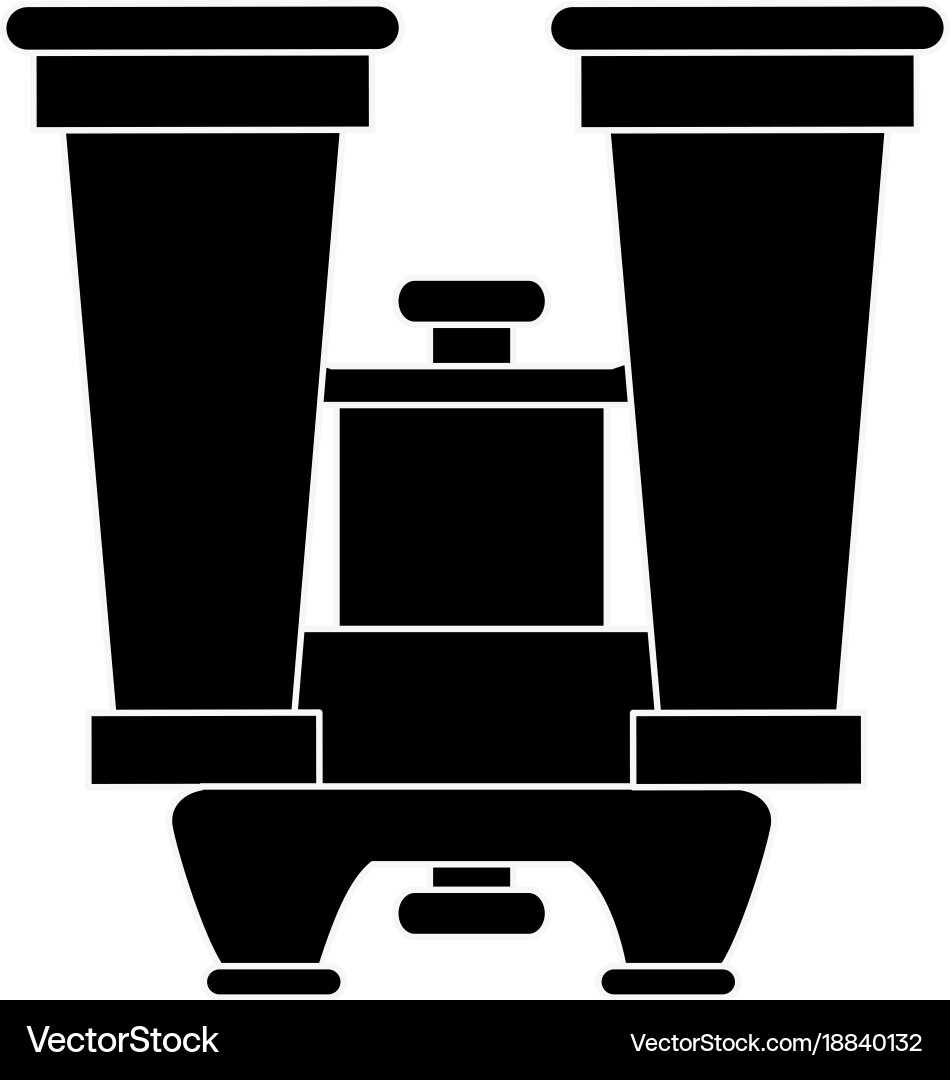 Binocular spy equipment Royalty Free Vector Image