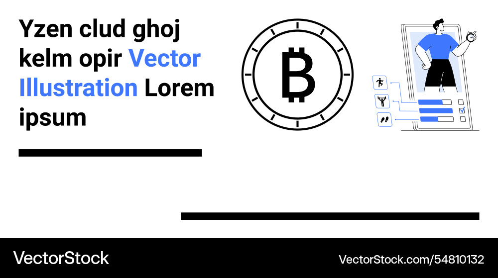 Bitcoin cryptocurrency and digital asset Vector Image