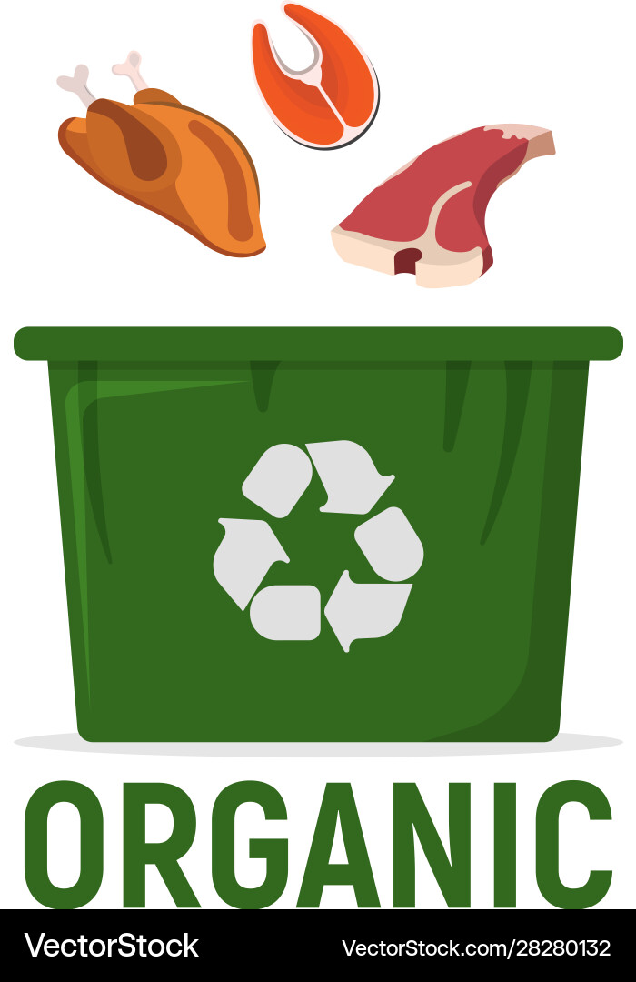 Container for recycling waste sorting - organic Vector Image