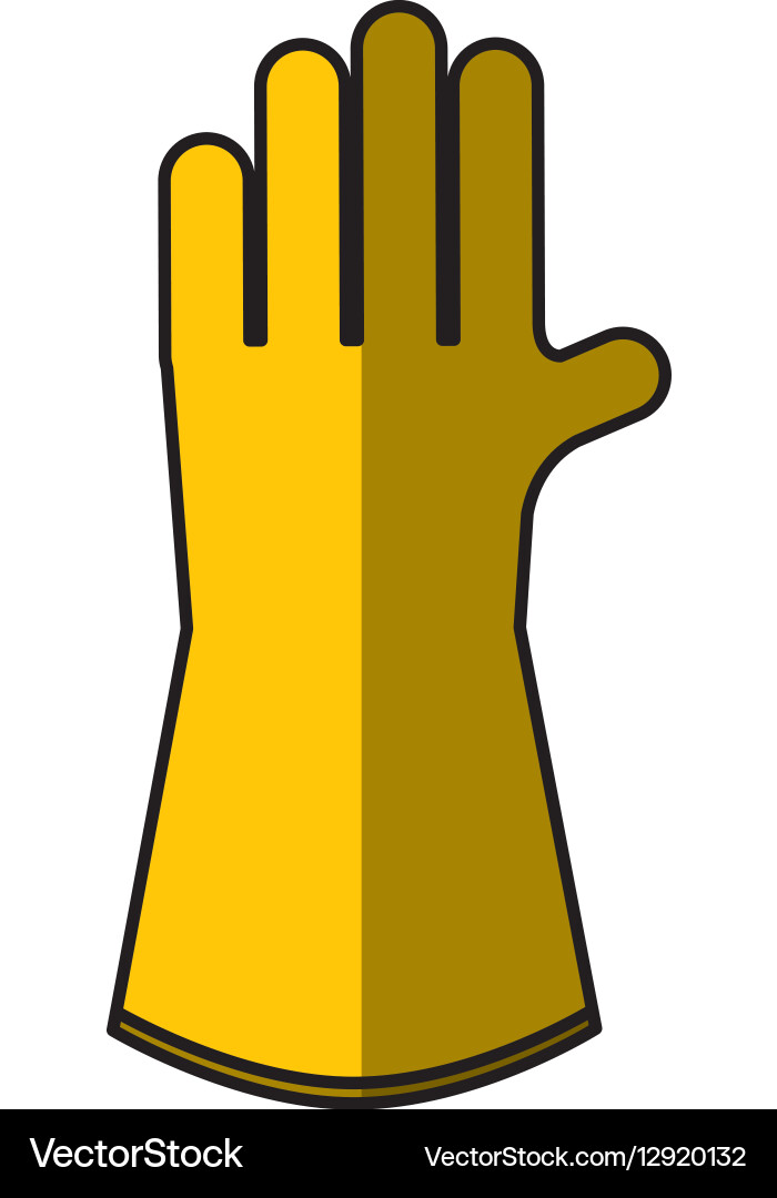 Glove safety isolated icon Royalty Free Vector Image