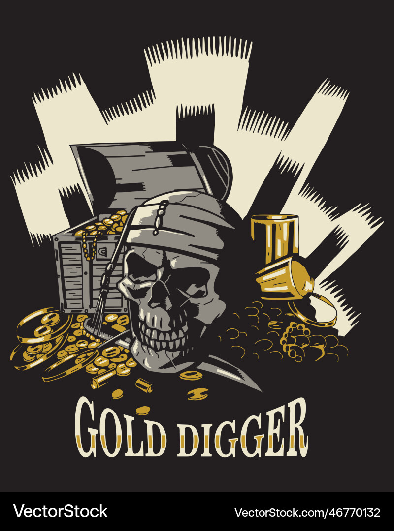 Gold digger Royalty Free Vector Image - VectorStock