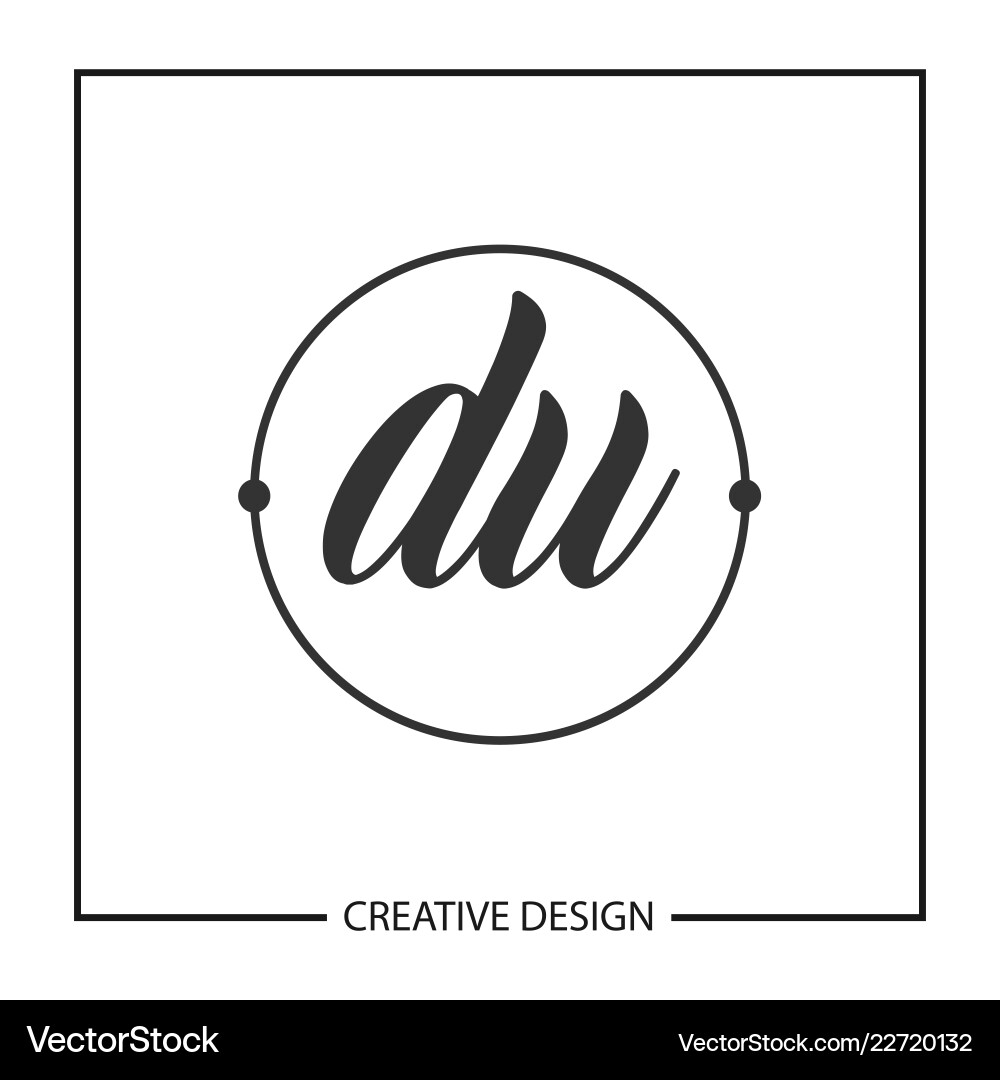 Initial letter du logo template design Royalty Free Vector