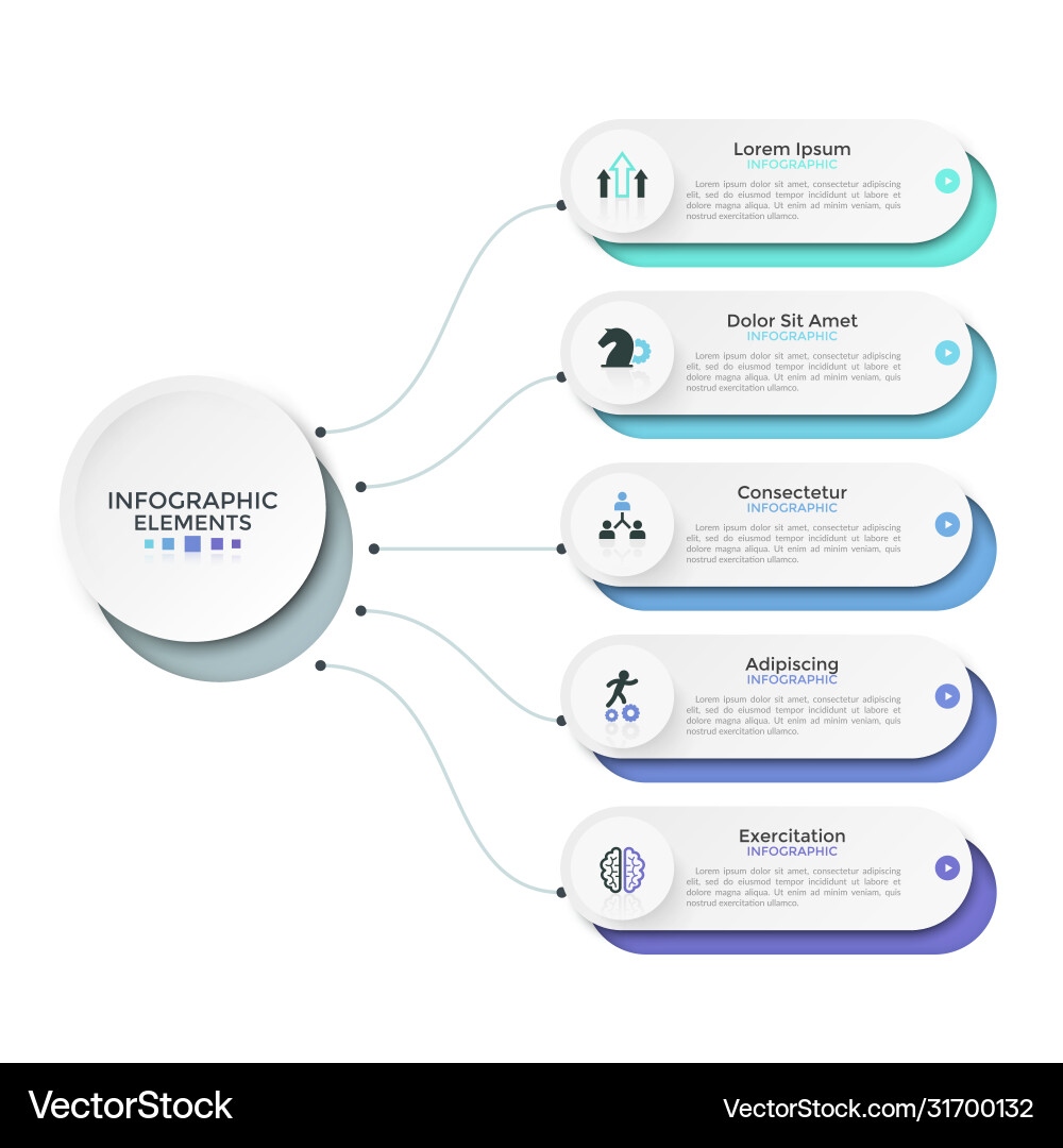 Minimalistic infographic template Royalty Free Vector Image