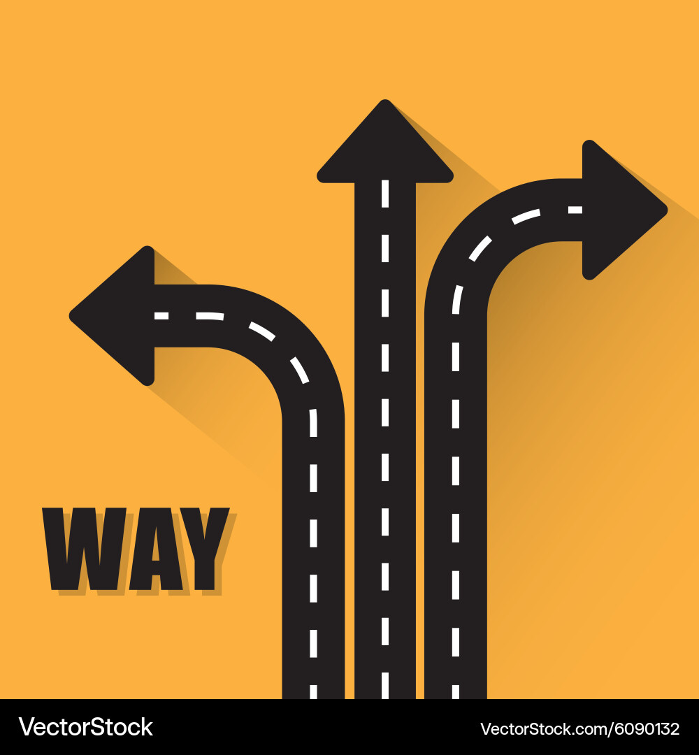 One way road sign advertising design Royalty Free Vector