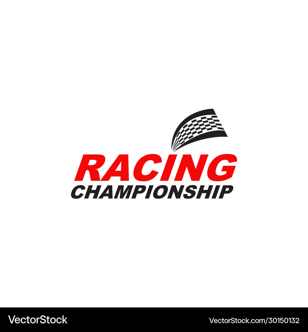 Race flag icon logo design template Royalty Free Vector