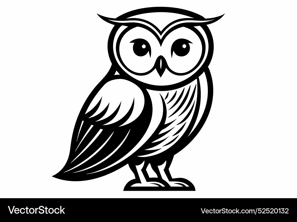 Silhouette barn owl g Royalty Free Vector Image