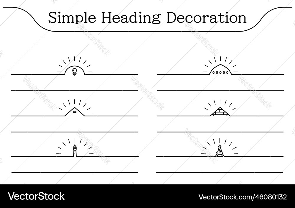 Simple title ornament lighthouse or pyramid Vector Image