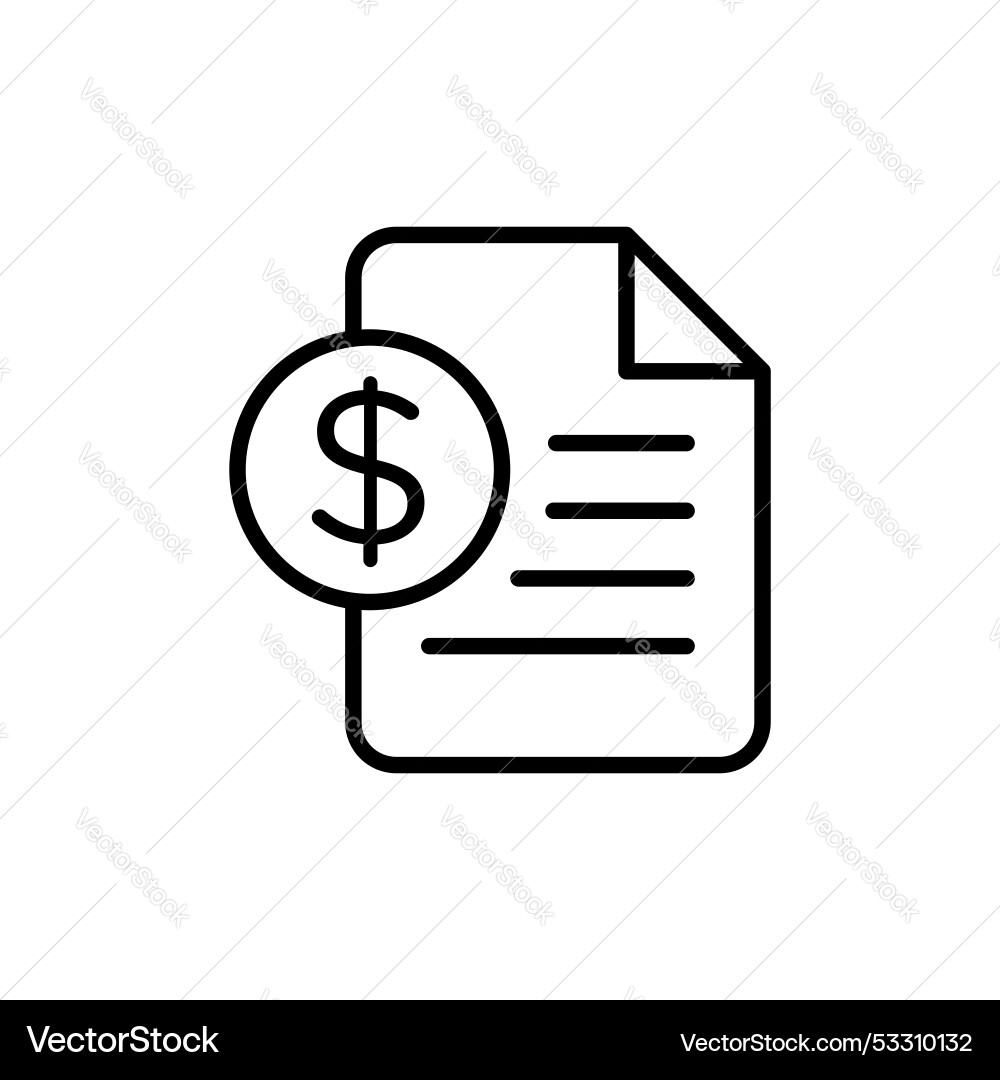 Tax icon isolated on white background Royalty Free Vector