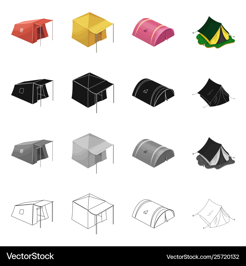 Tent and camp sign Royalty Free Vector Image - VectorStock