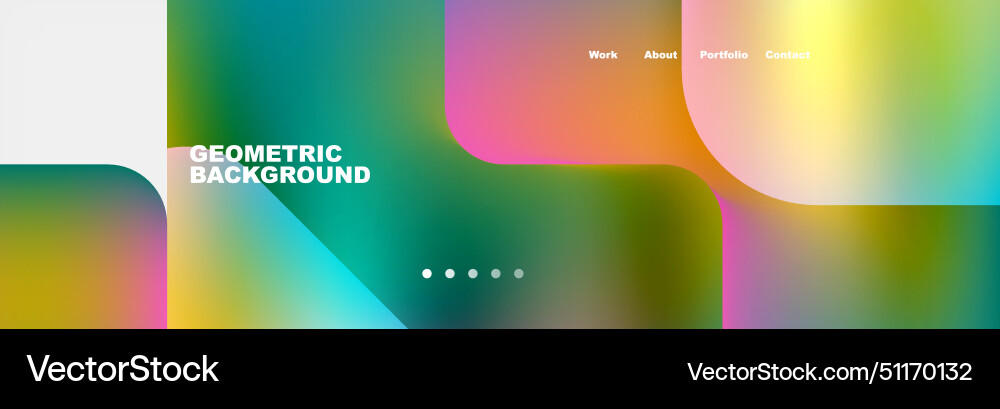 Vibrant geometric background with a rainbow Vector Image