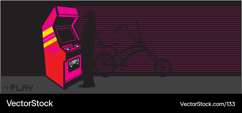 Arcade video game Royalty Free Vector Image - VectorStock