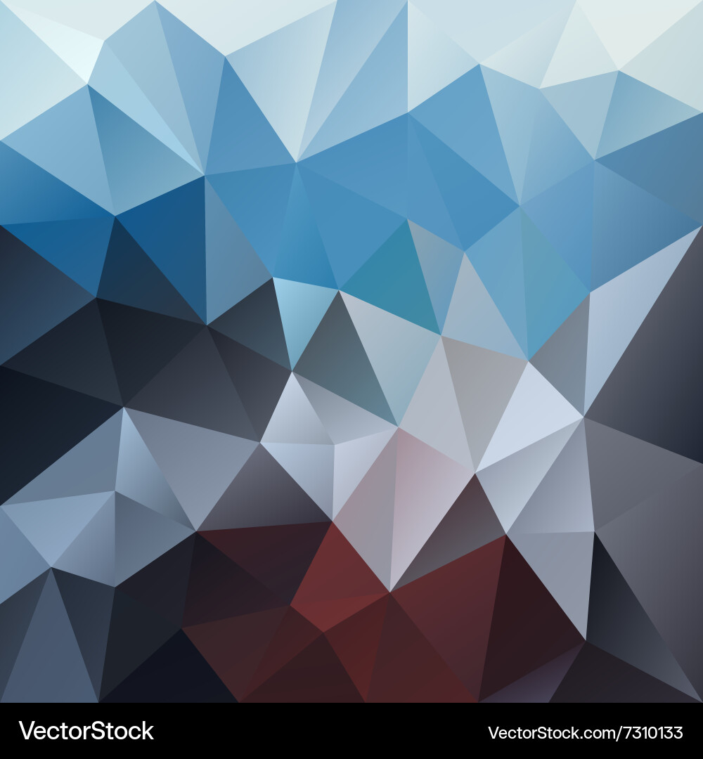 Blue brown mountain polygon triangular pattern Vector Image