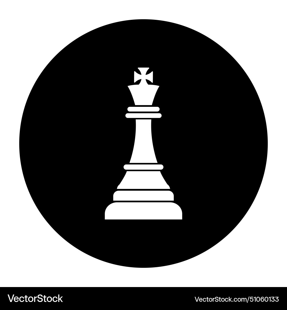 Chess king logo Royalty Free Vector Image - VectorStock