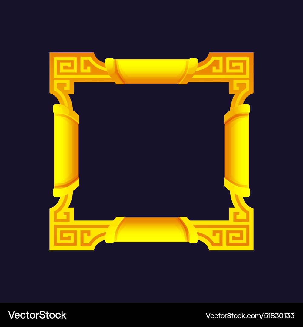 Chinese golden frame background Royalty Free Vector Image