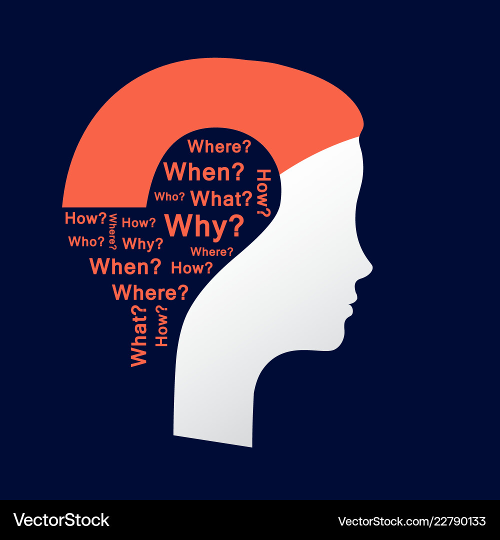 Concept of question Royalty Free Vector Image - VectorStock