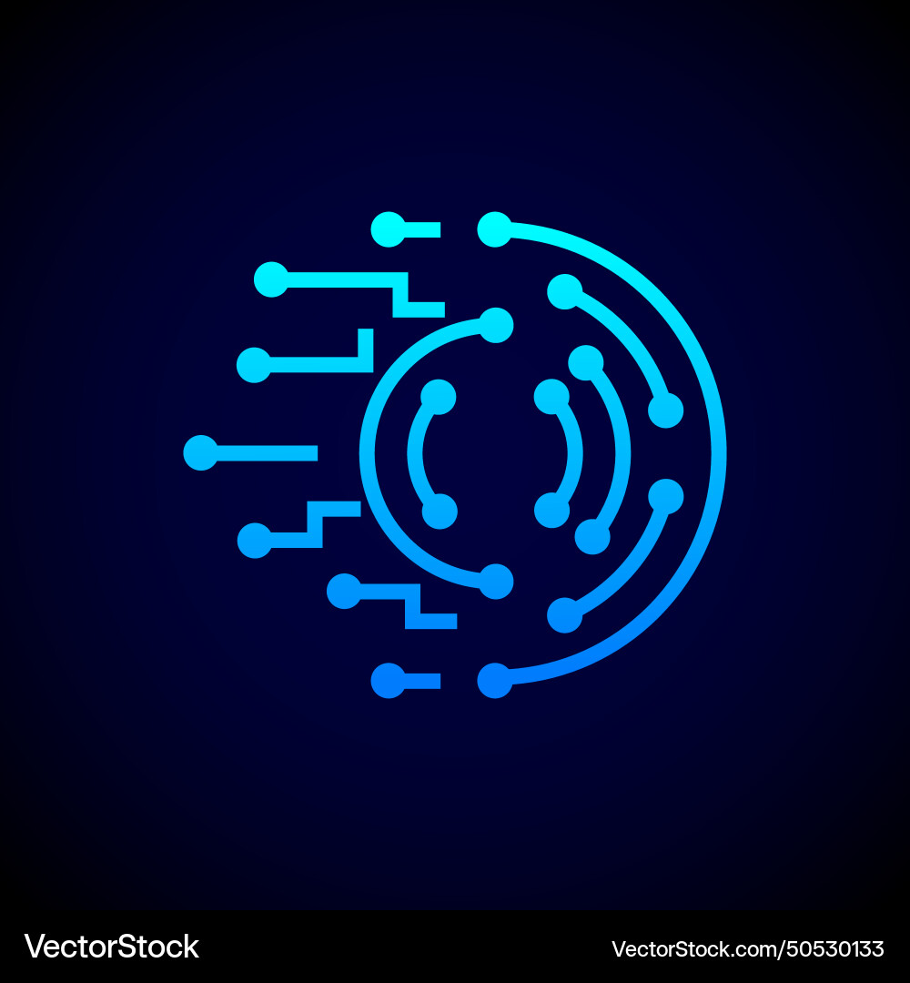 Digital technology concept isolated on white Vector Image