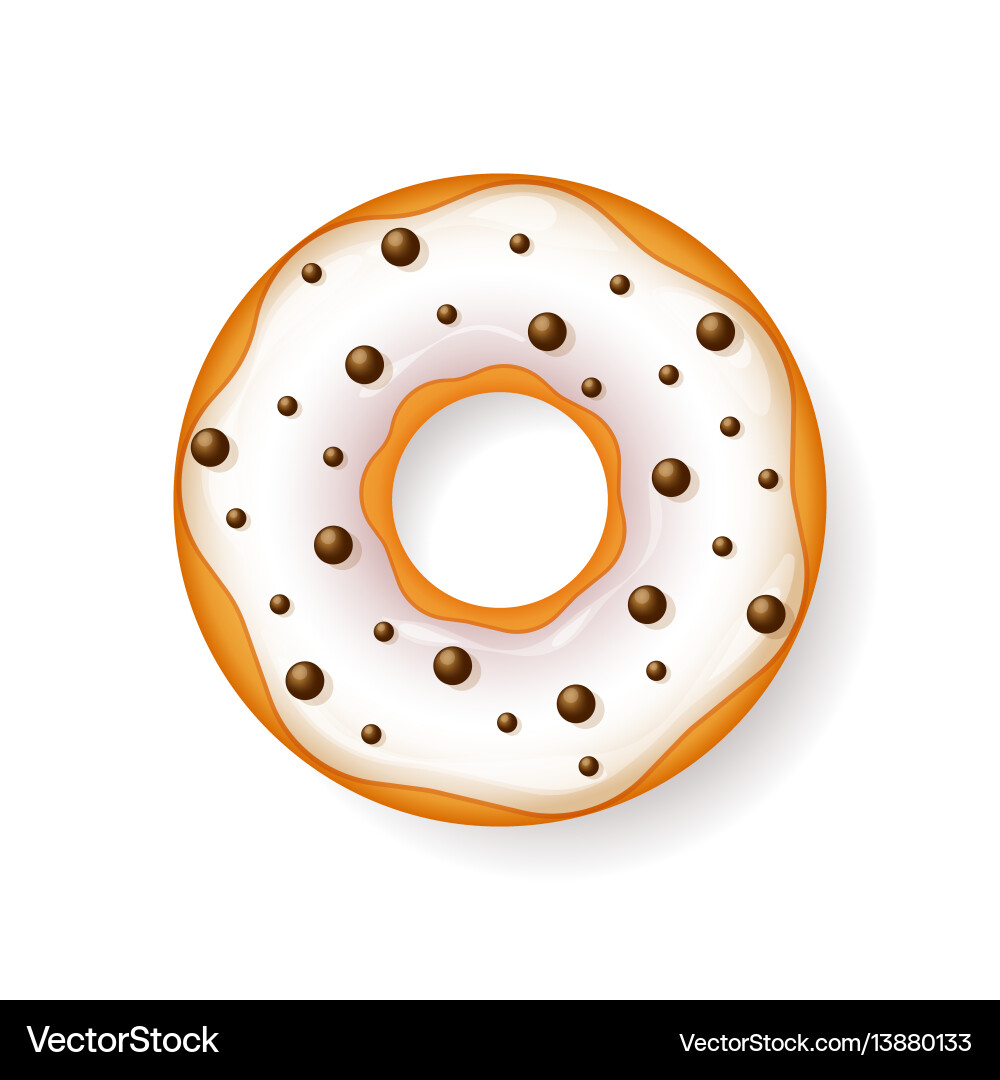 Donut begel with cream cookiescookie cake Vector Image
