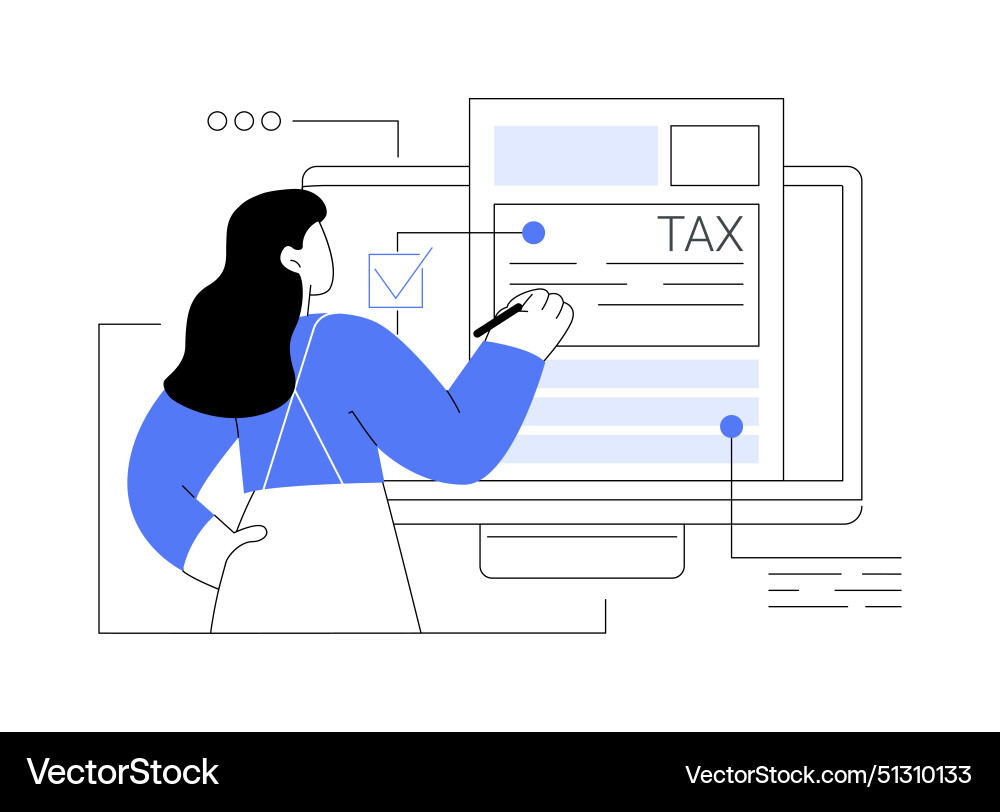 Filling online form isolated cartoon Royalty Free Vector