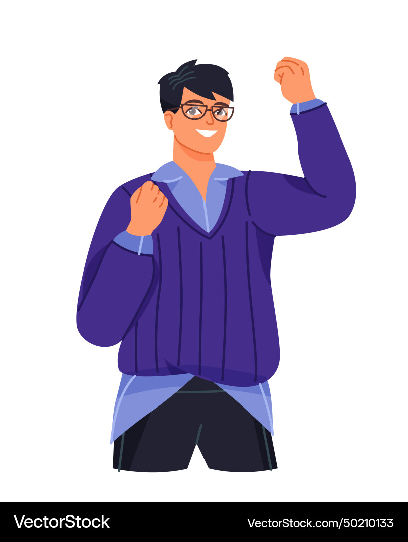 Happy smiling person concept Royalty Free Vector Image