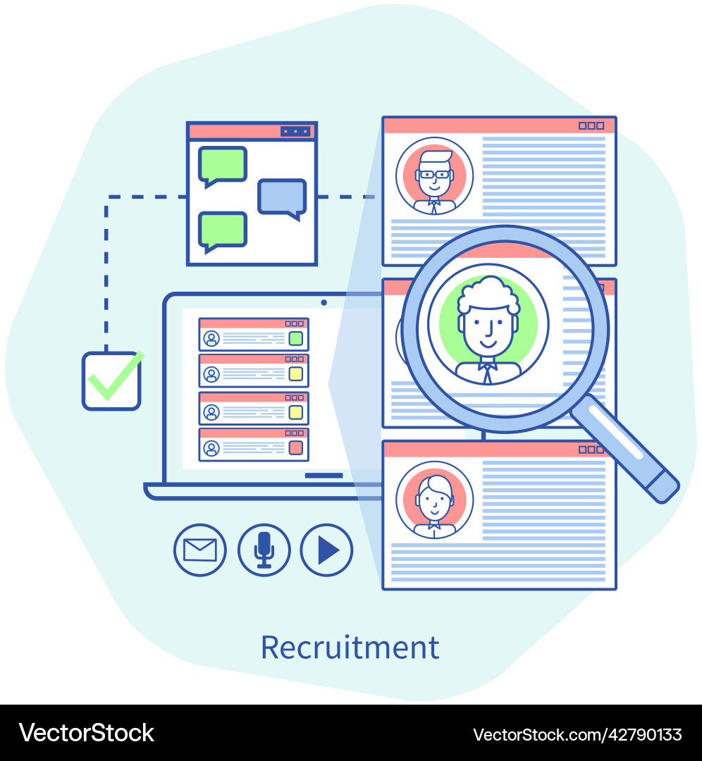 Human resource management and hiring concept job Vector Image