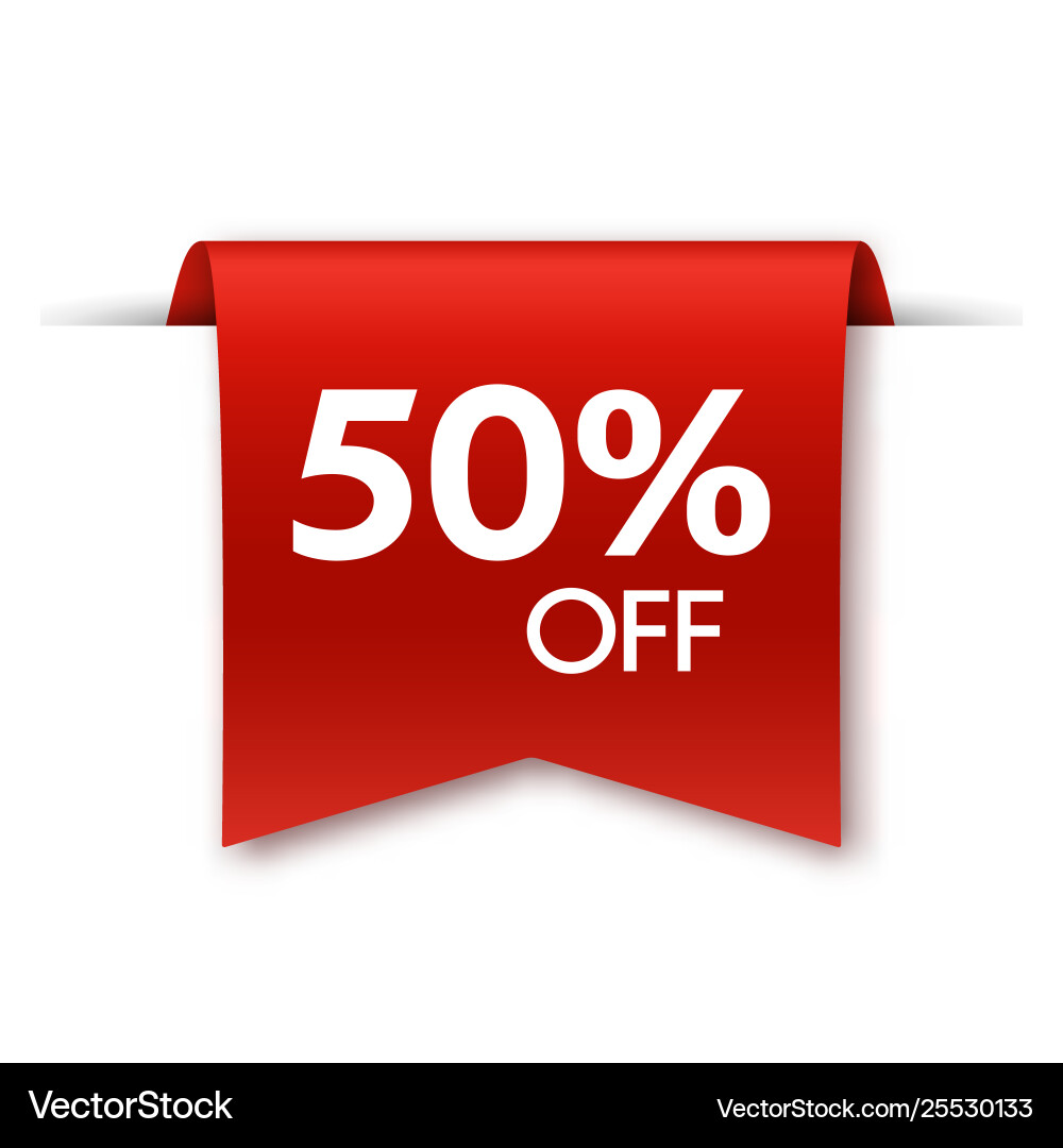 Offer tag isolated on white discount label Vector Image