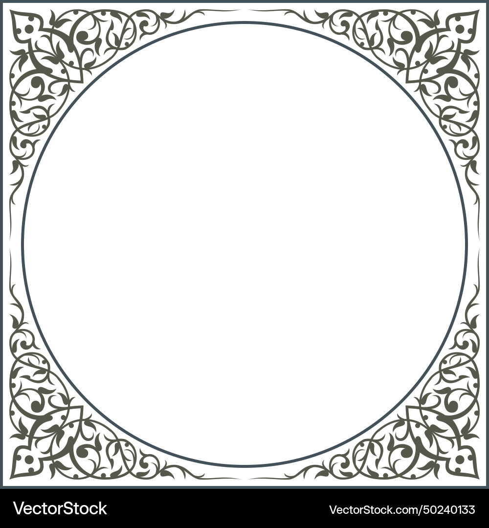 Ornaments on the corners of a nice frame Vector Image