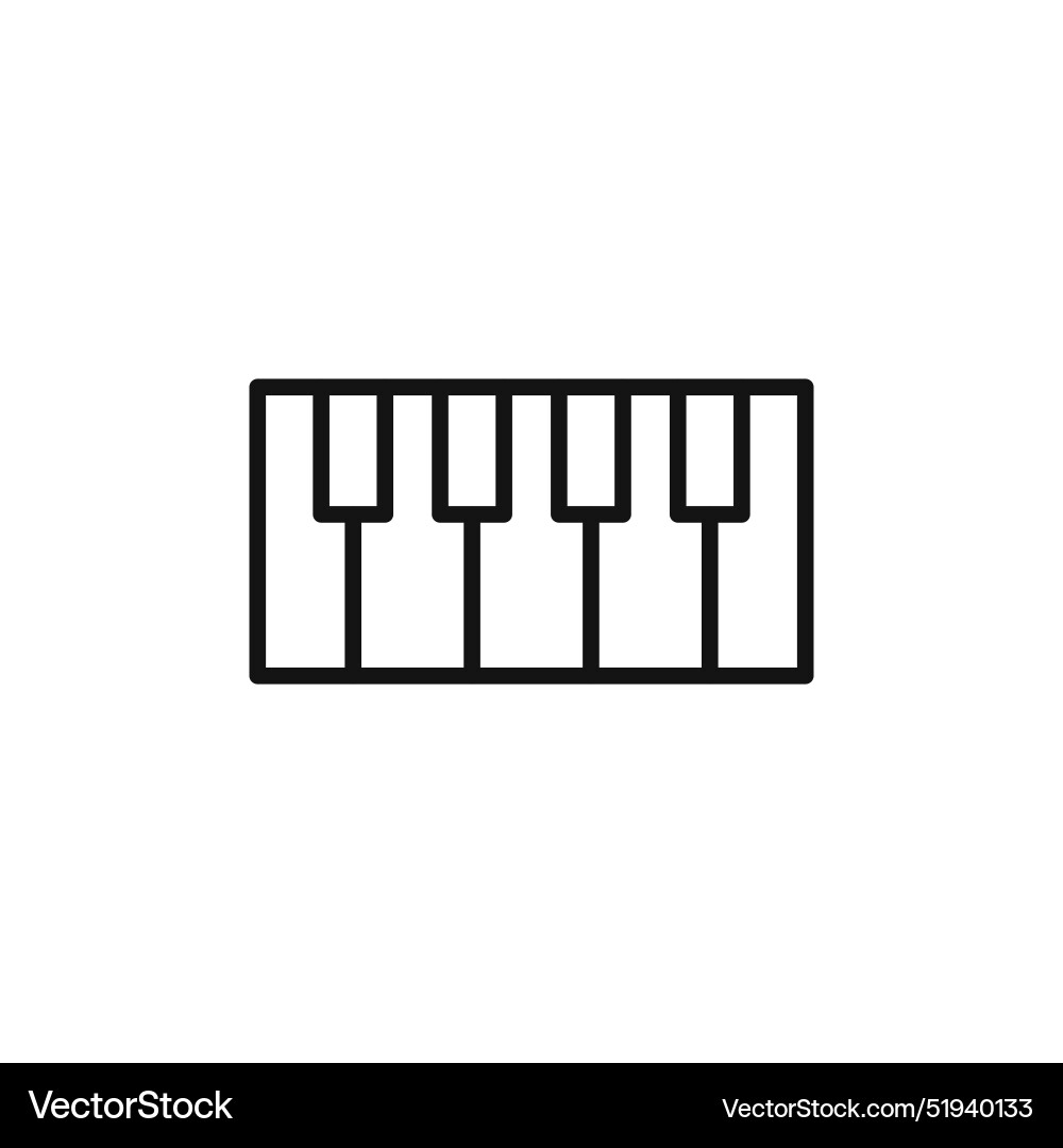 Piano icon logo sign outline Royalty Free Vector Image