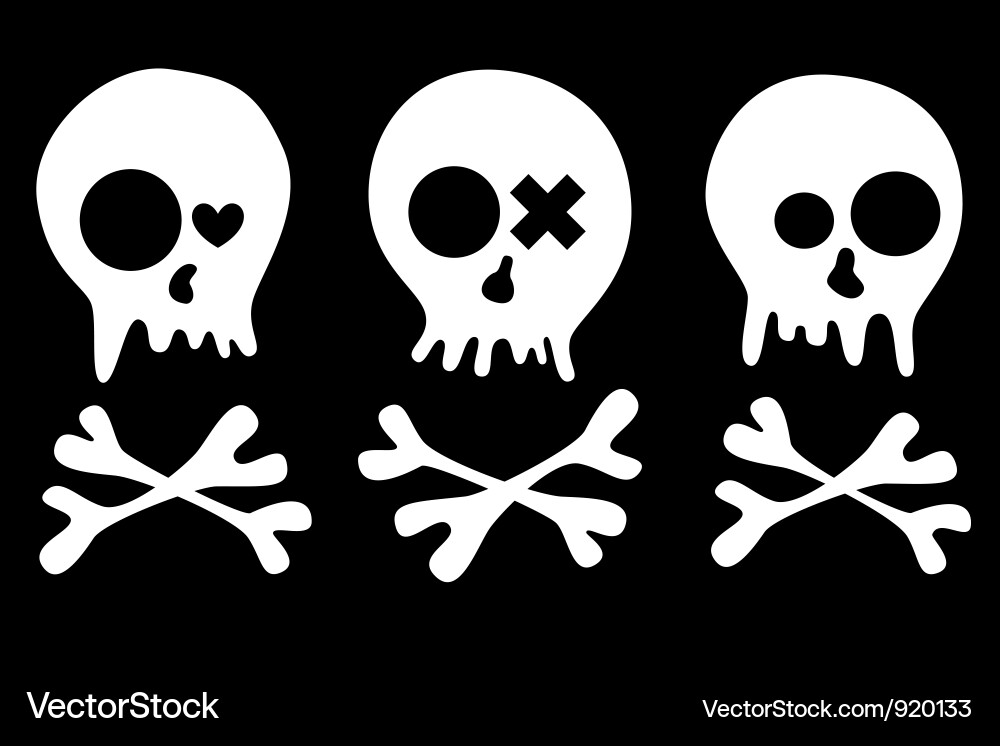 Skulls set Royalty Free Vector Image - VectorStock