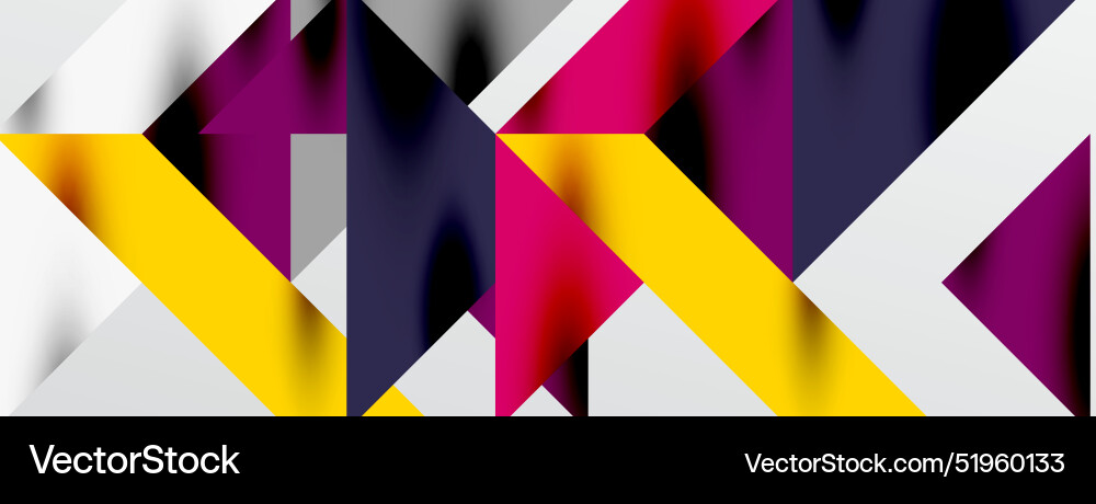 Tech minimal overlapping triangle shapes elements Vector Image