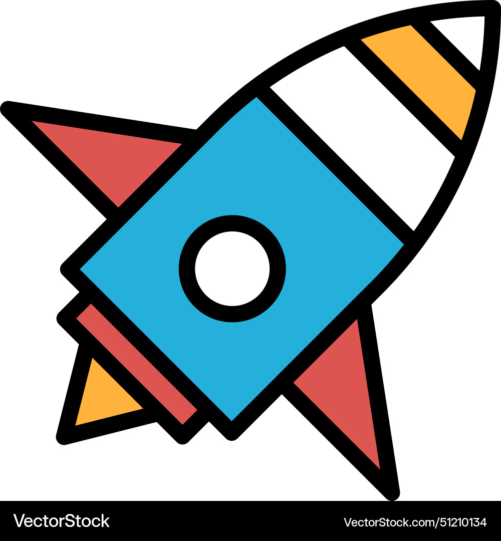 A rocket is flying in the sky concept Royalty Free Vector