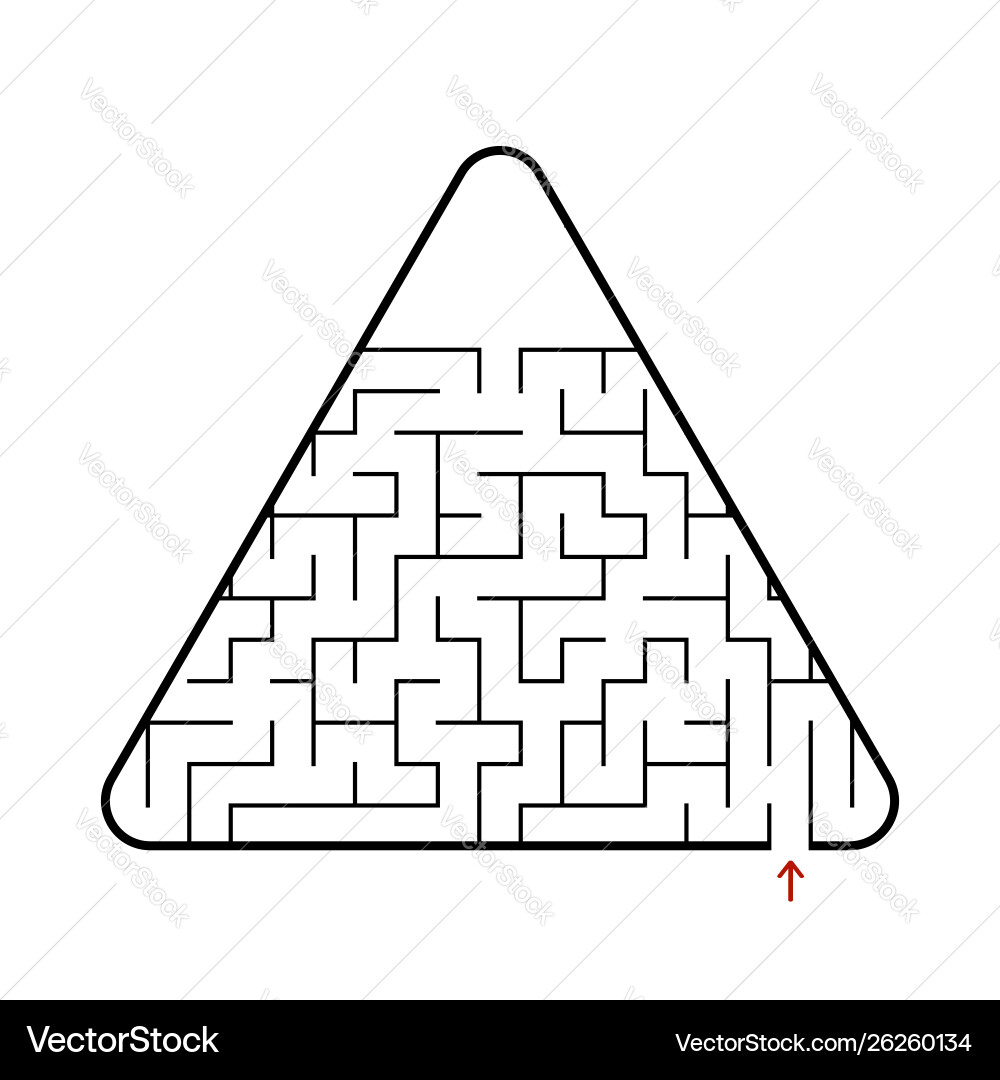 Abstract triangular labyrinth game for kids Vector Image