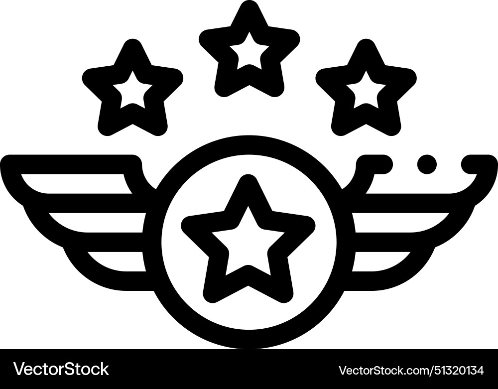 Air force icon thin linear style design isolated Vector Image
